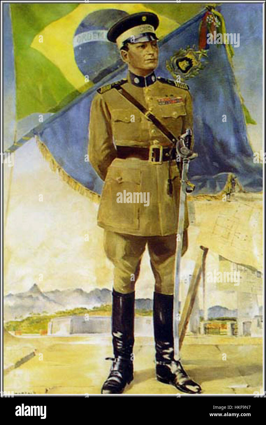 This portrait, 'Marechal José Pessoa', is a depiction of a Brazilian ...