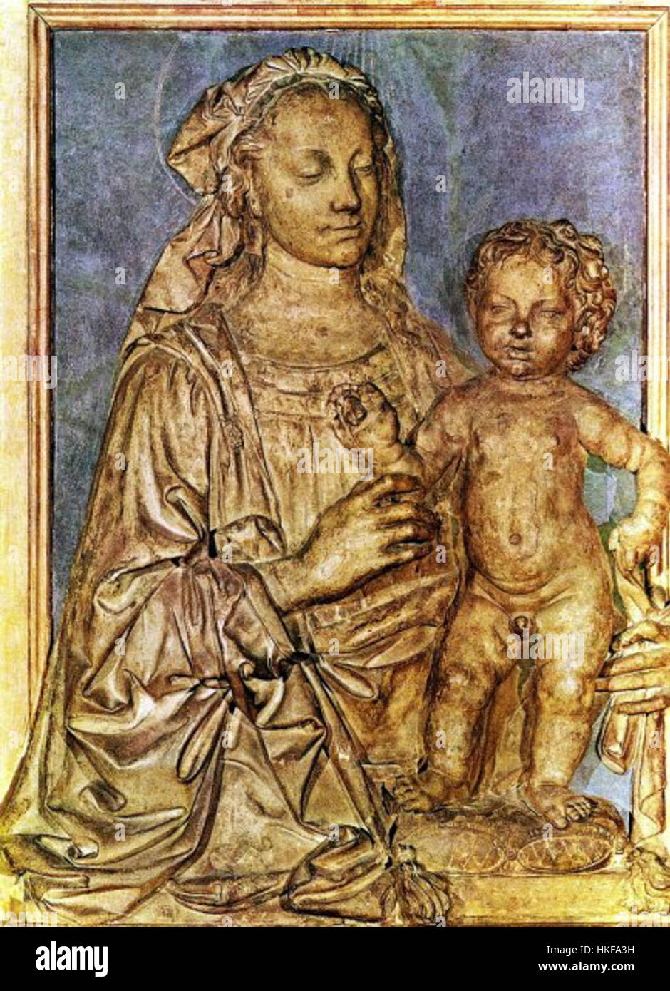 'Madonna con Bambino' by Andrea Verrocchio is a Renaissance painting ...