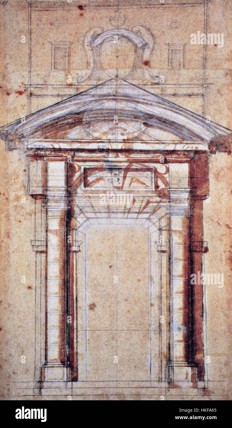 Michelangelo, Study for Porta Pia Stock Photo - Alamy