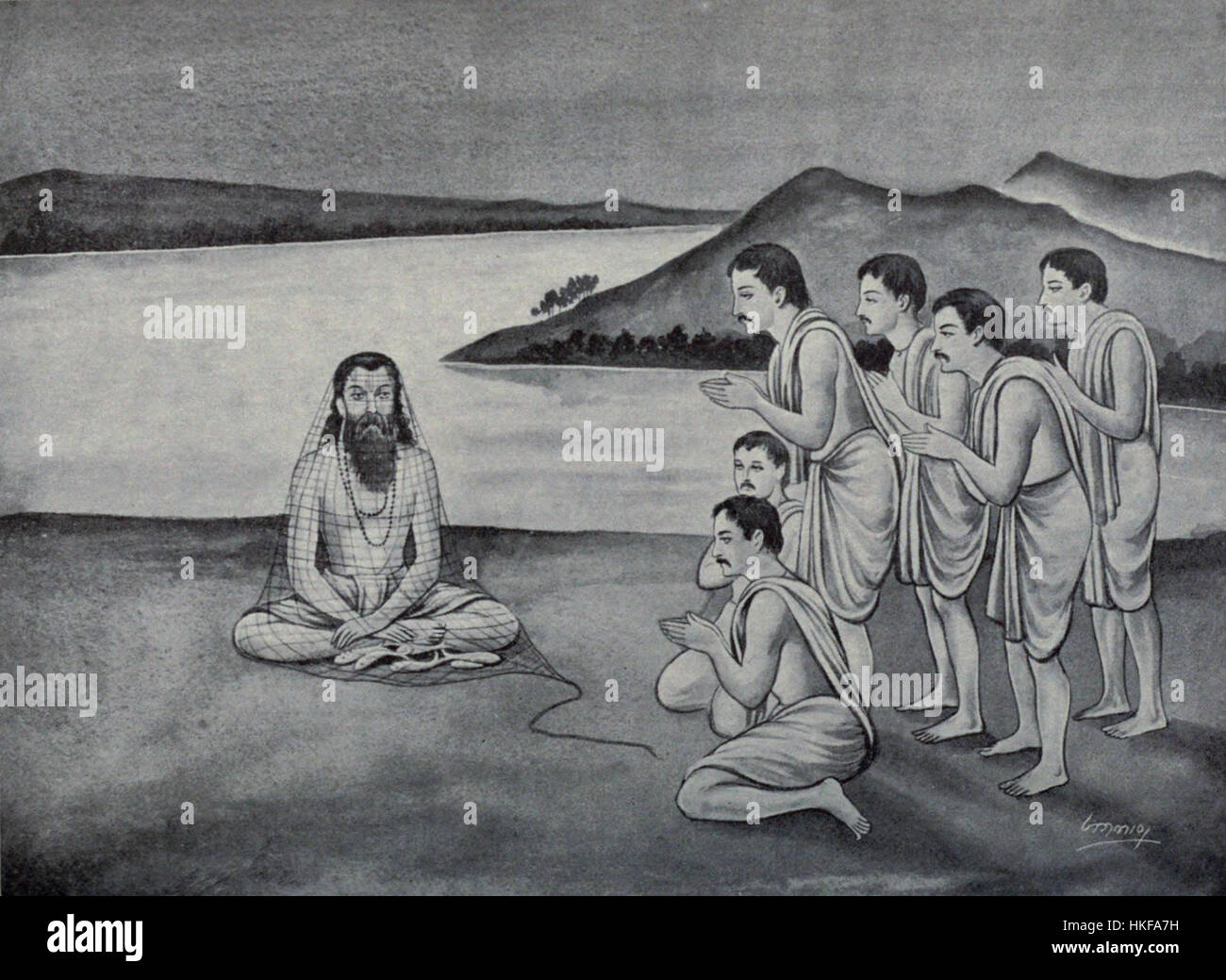 This painting, based on the Indian epic Mahabharata, depicts a ...