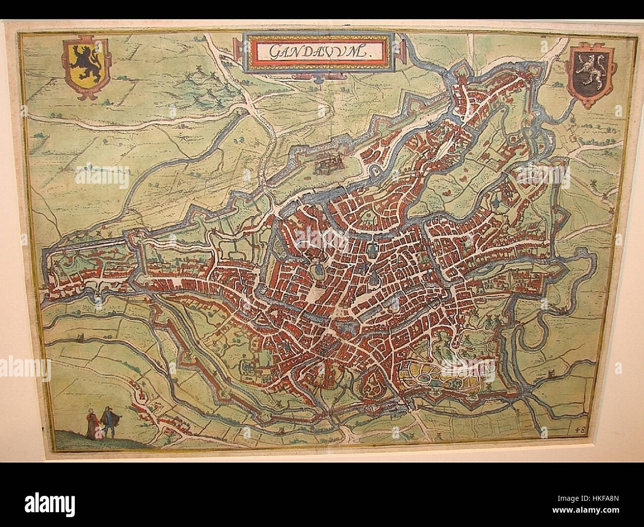 This historical map of Ghent by Giuccardini is a significant ...