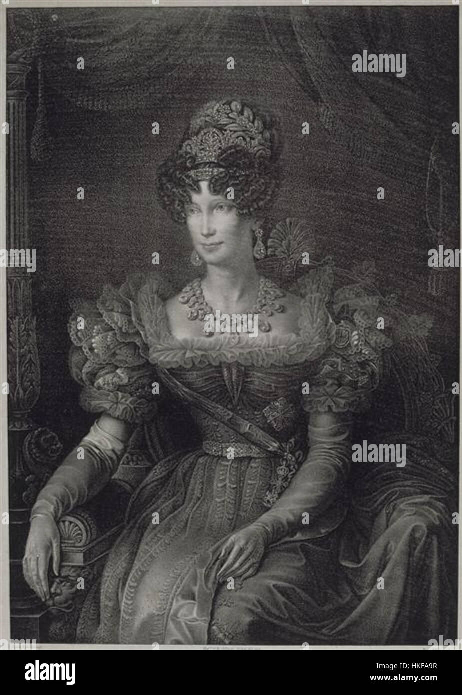 A portrait of Marie Louise, Duchess of Parma, painted in the early 19th ...