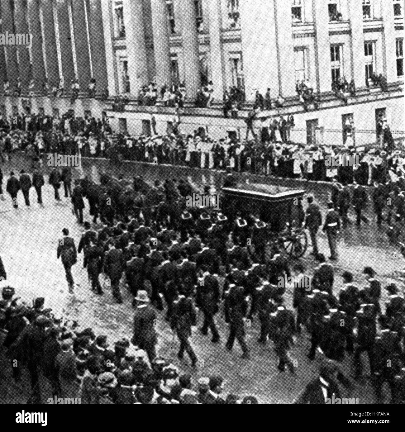 An oil painting depicting President William McKinley passing the U.S ...