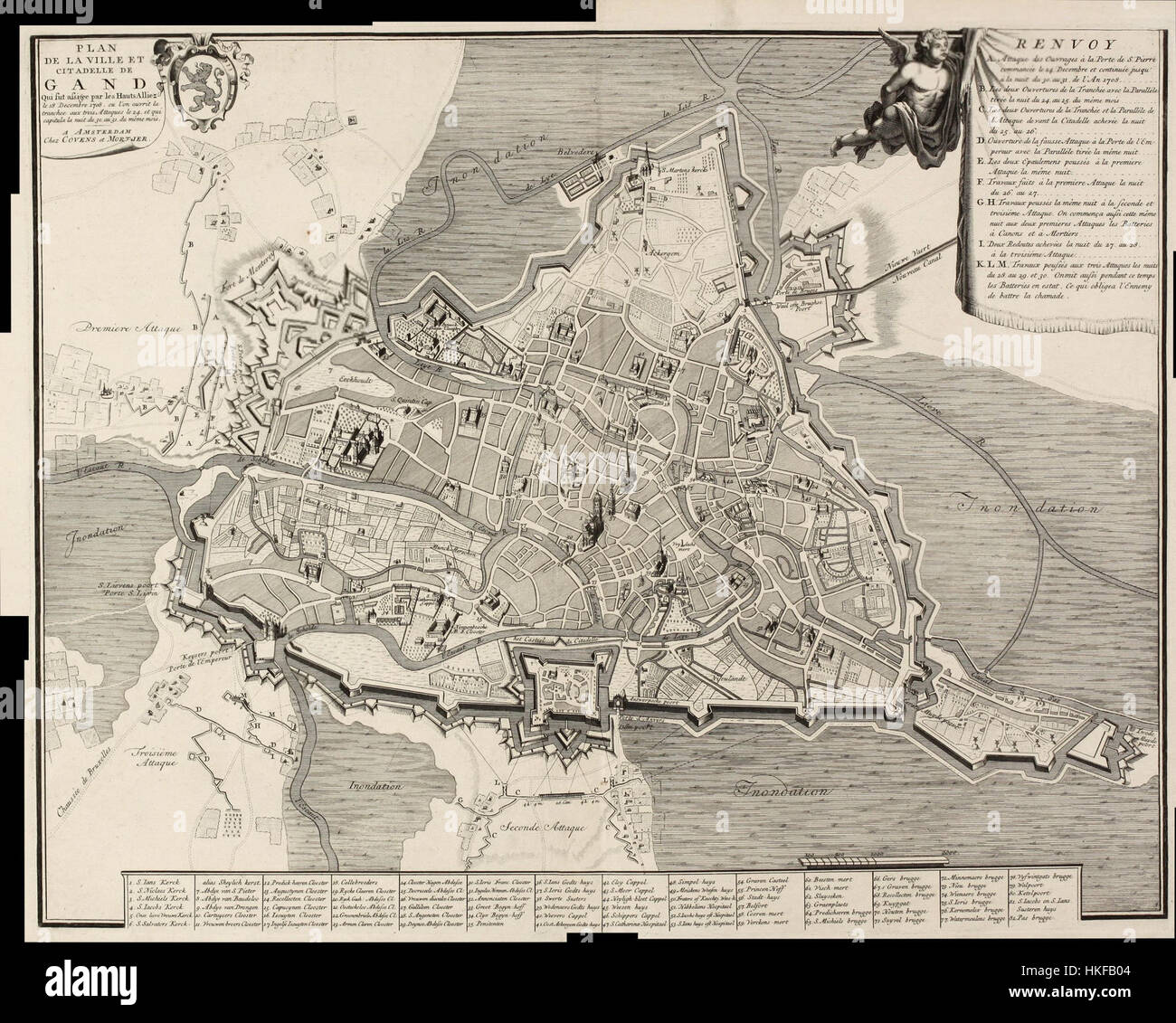 This 1740 map of Ghent, created by Covens and Mortier, provides a ...