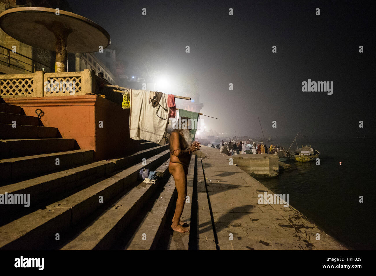 India, Varanasi, purifying bath Stock Photo - Alamy