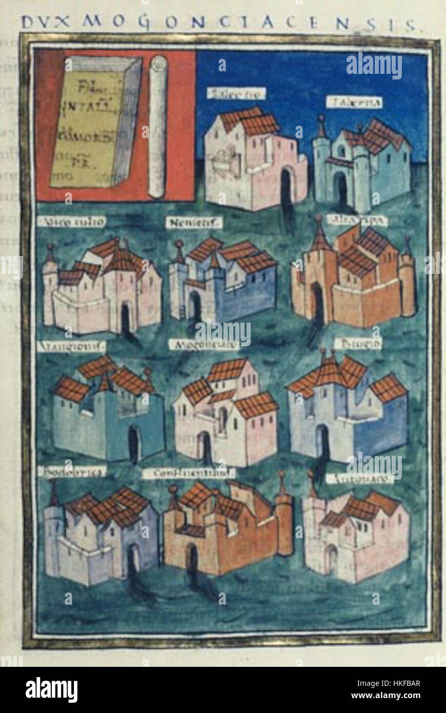 This illustration from the 'Notitia Dignitatum' depicts the title of ...