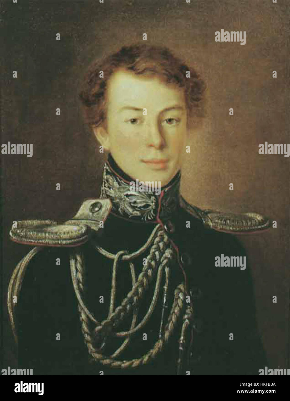 This anonymous portrait from the 1810s depicts Russian poet Nikolay ...