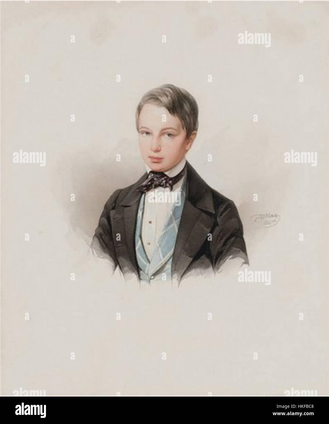 This artwork, created by Hau, portrays the artist Nik. Nik. Mordvinov ...