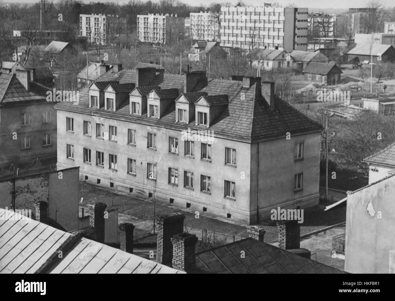 A 1971 painting of Przeworsk, Poland, showing the scenic view of the ...