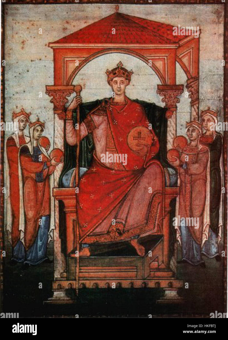 This portrait depicts Otto II, Holy Roman Emperor, representing his ...