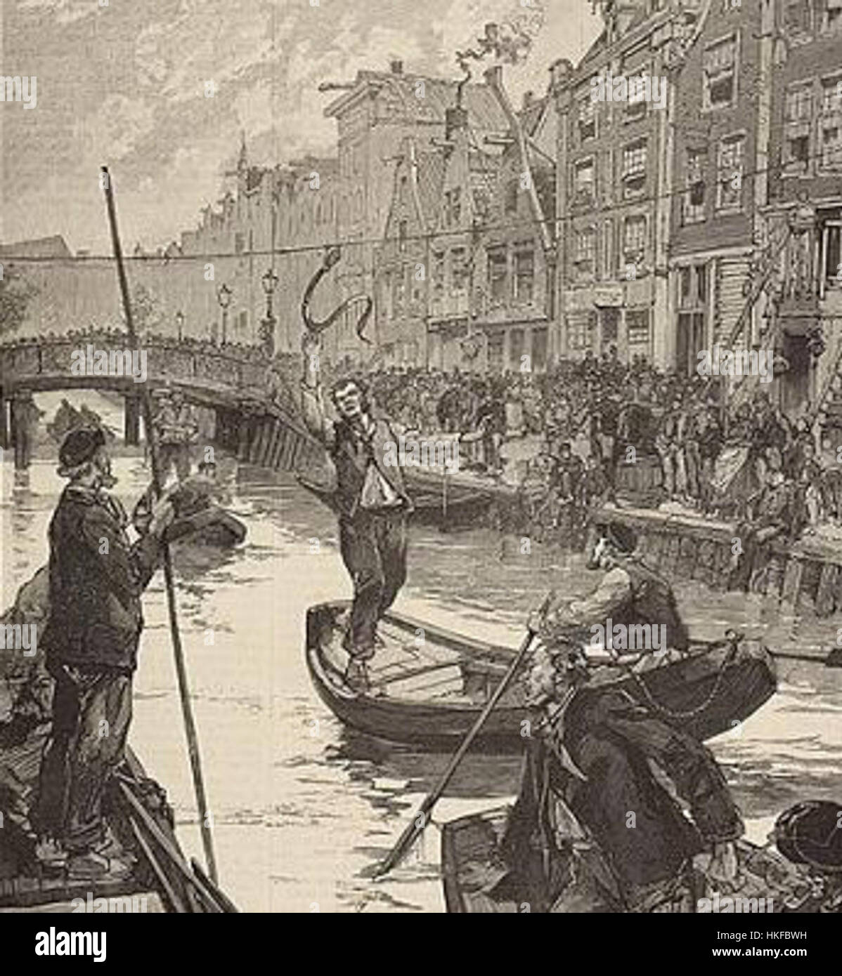 A painting titled 'Palingoproer2,' which depicts a historical scene ...