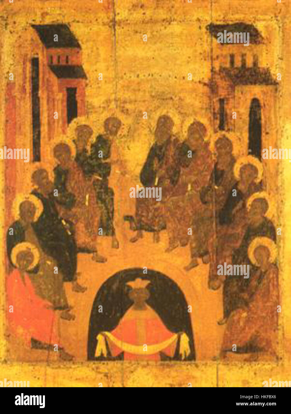 'Pentecost' is a religious painting located in the Annunciation Cathedral of Moscow. This ...