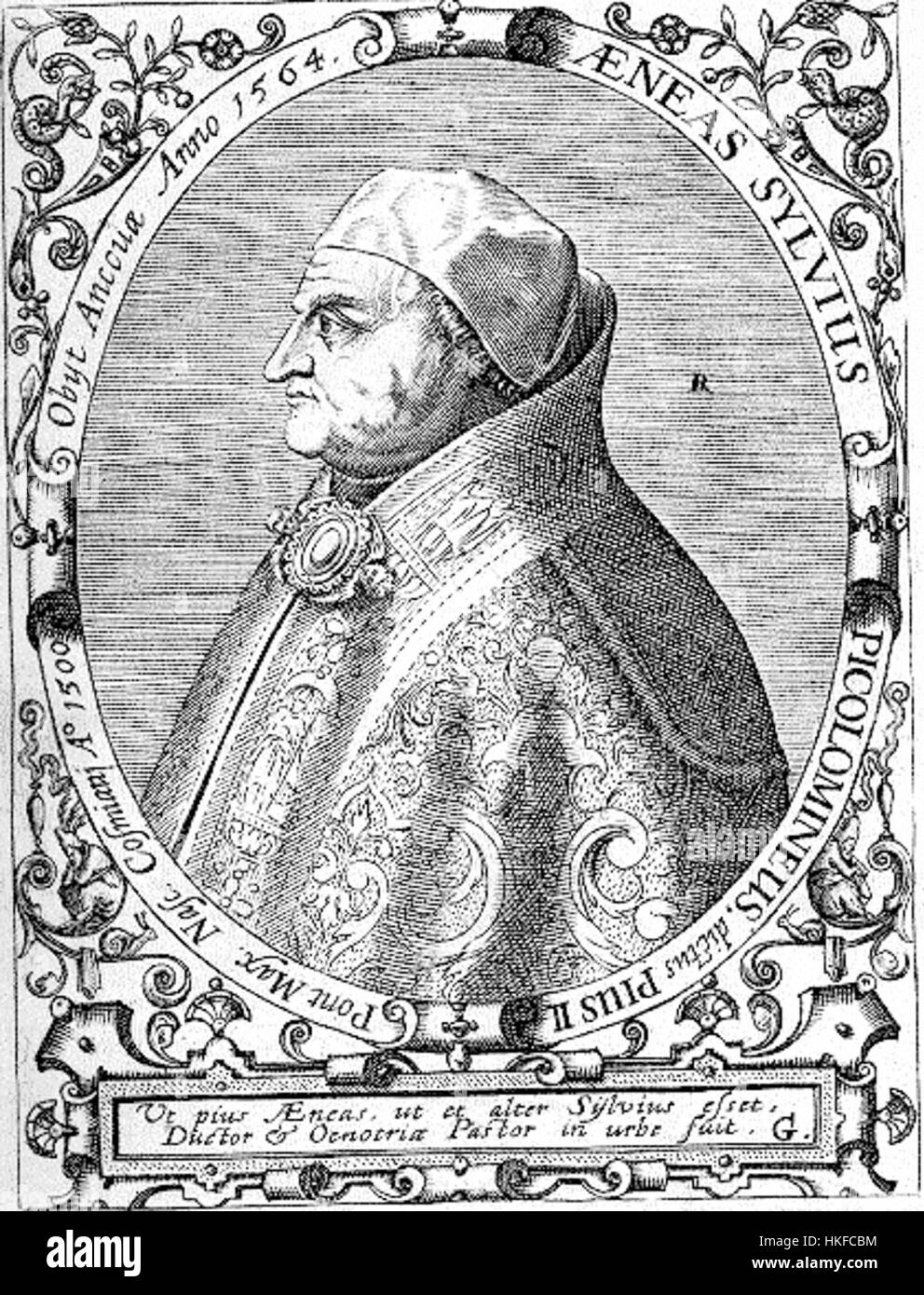 This artwork depicts Pope Pius II, a notable figure of the Renaissance ...
