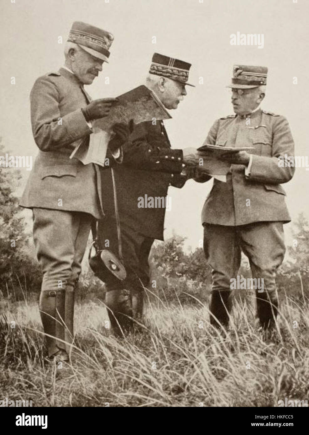 A painting featuring Italian military leaders, including General Porro ...