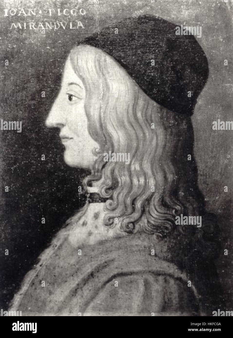 The painting 'Pico della Mirandola' depicts the Italian philosopher ...