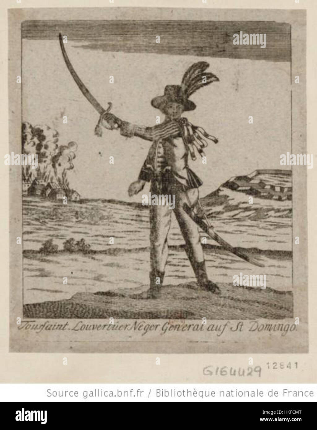A full-length portrait of Toussaint Louverture, the leader of the ...