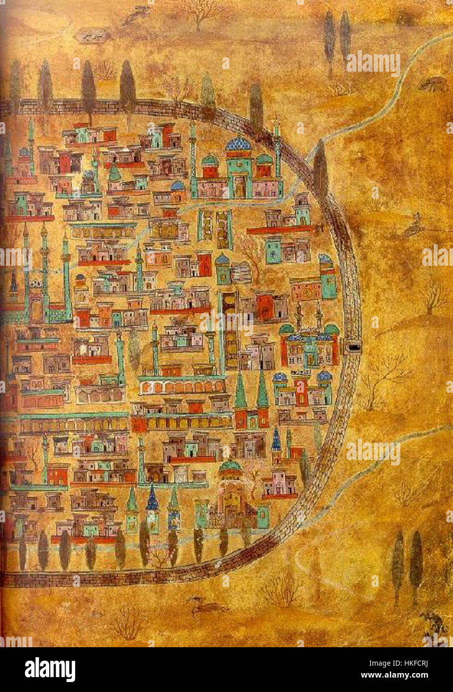 *Plan of Tabriz* is a historical map illustrating the city of Tabriz, a ...