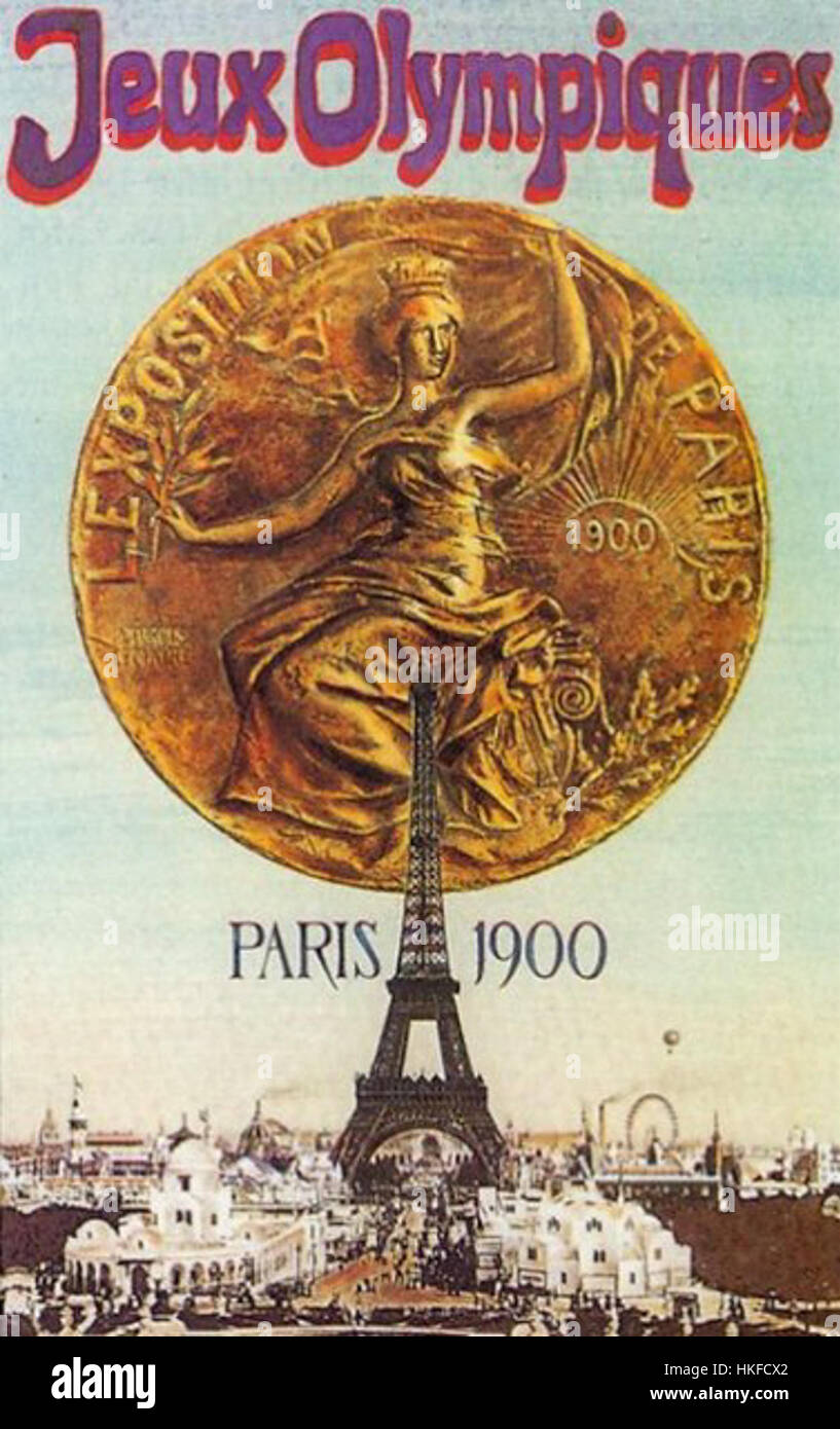 This vintage poster from the 1900 Summer Olympics captures the spirit ...