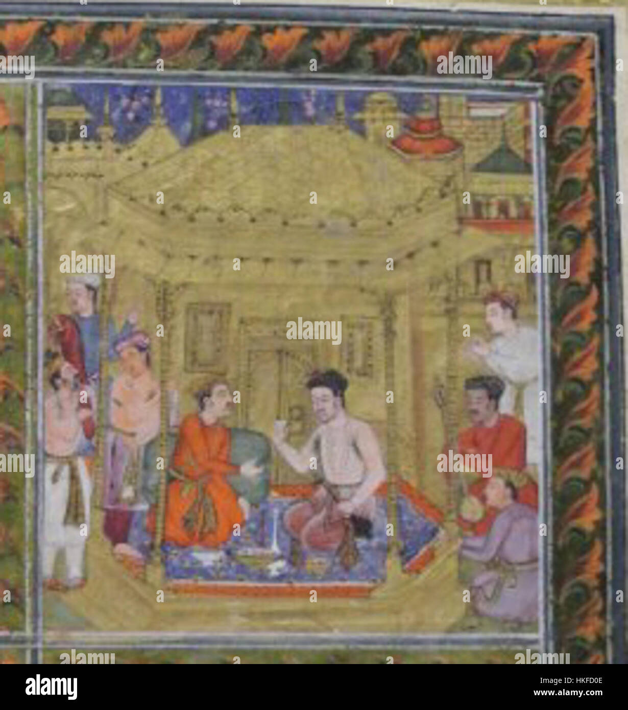 This artwork depicts Prince Bahram, a figure from Persian history ...