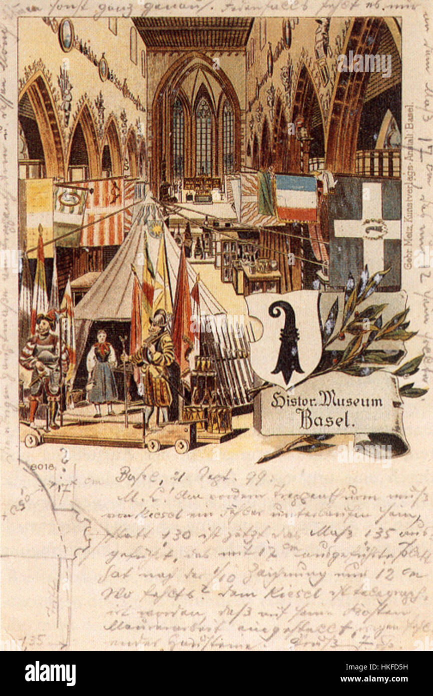 This 1894 postcard from the Historisches Museum Basel showcases an ...