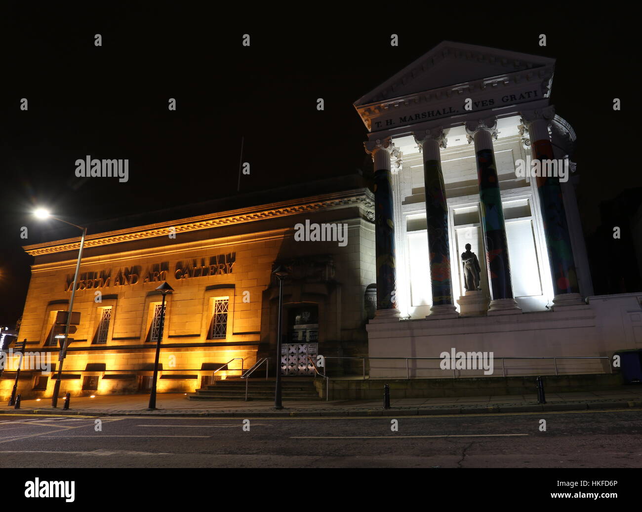 Perth Museum and art gallery by night Scotland January 2017 Stock Photo ...