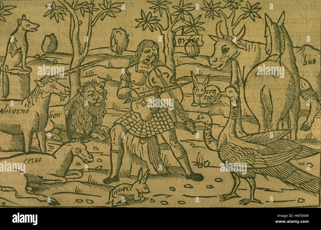 'Regius Orpheus Beasts' is a striking artwork depicting Orpheus ...