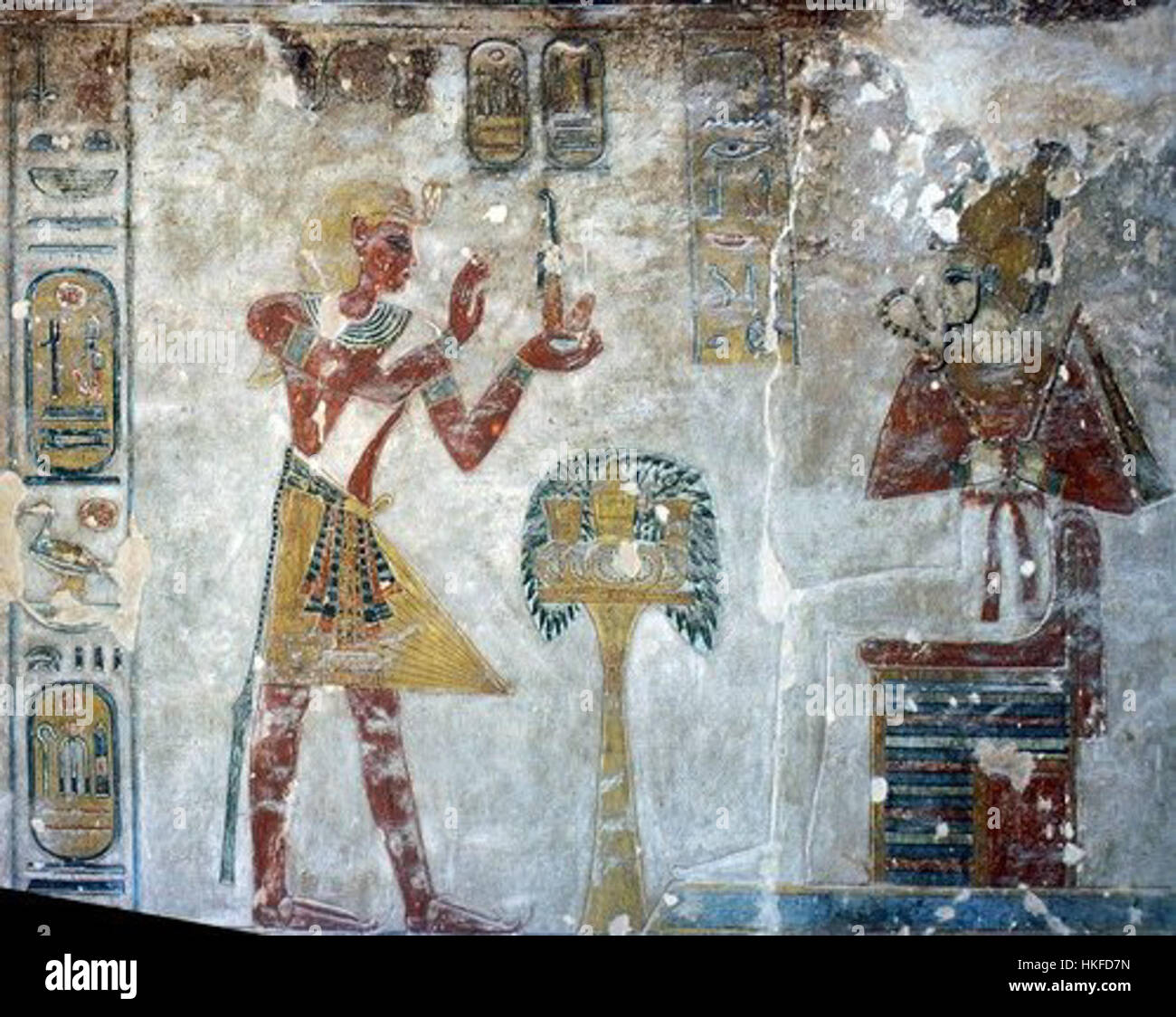 A wall relief from the tomb of Rameses III (KV11) in the Valley of the ...