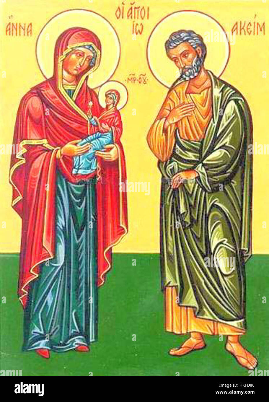 The painting 'Santi Gioacchino e Anna' depicts Saint Joachim and Saint ...