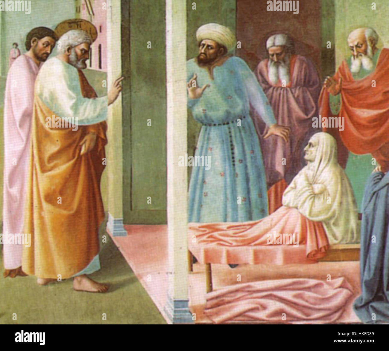 'Raising of Tabitha' is a biblical scene depicted in this painting. The ...