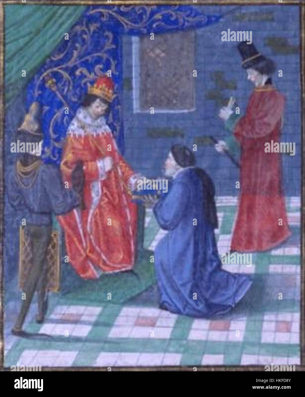 This illustration from Froissart’s Chronicles depicts the historical ...