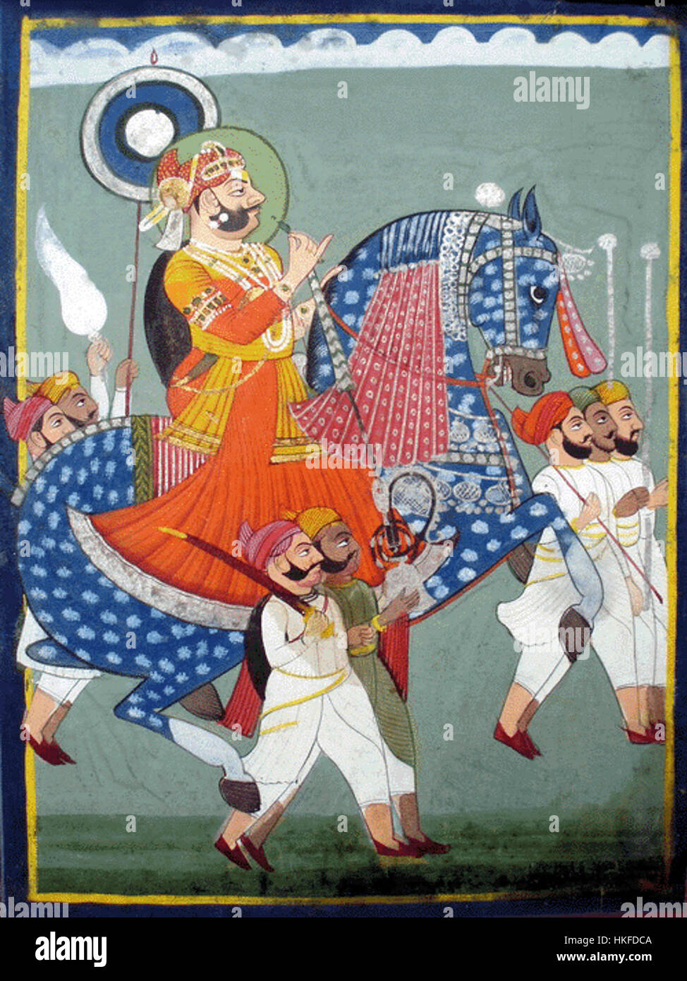 This painting depicts Raja Man Singh of Amber, a prominent ruler of ...