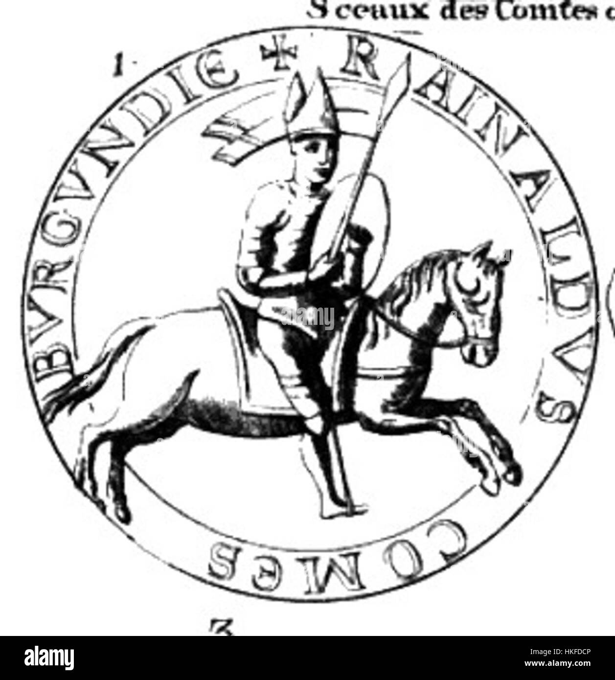 A historical portrait of Reginald I, Count of Burgundy, depicting the ...