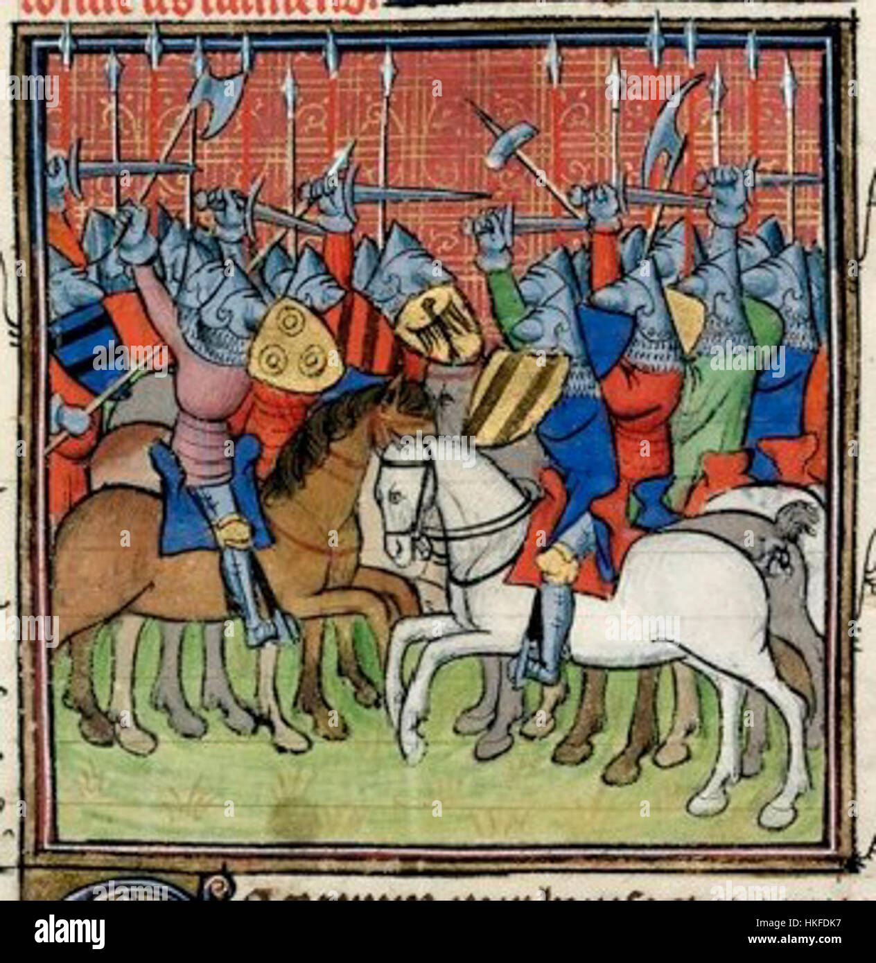 This historical painting depicts Robert II, Count of Artois, a ...