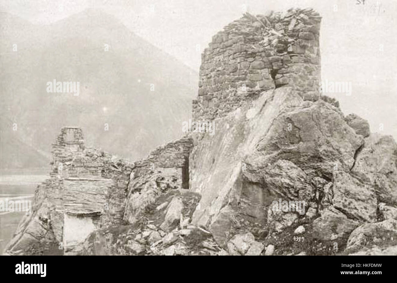 The ruins of Saint George Church in Kobi, located in Armenia, are a ...