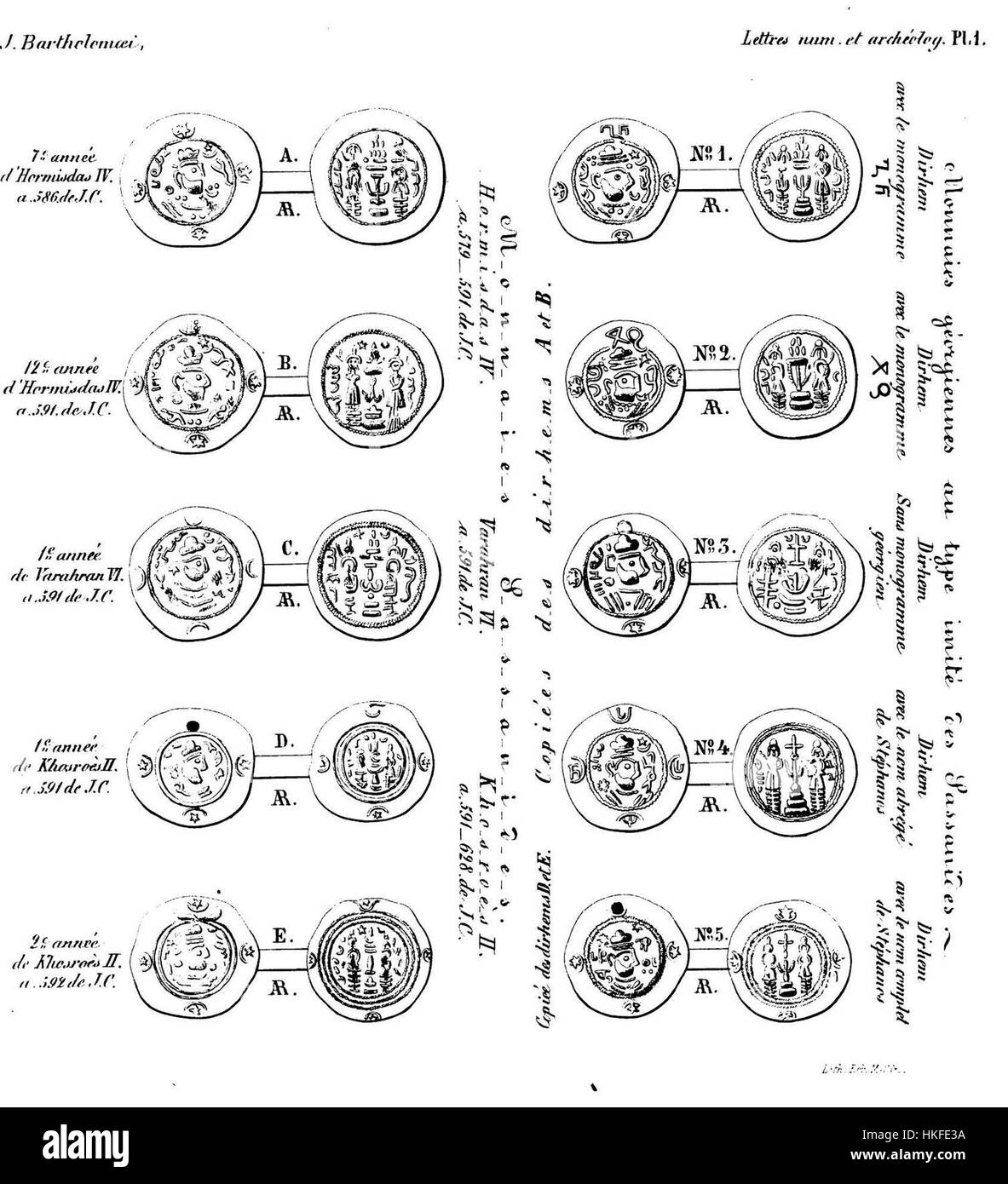 This artwork portrays the ancient Sassanid coinage of Georgia, as ...