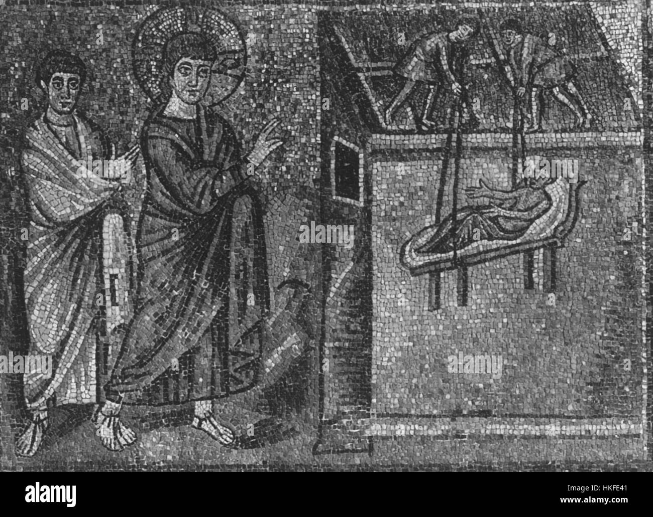 The fresco 'Healing of a Paralytic' from the Basilica of Sant ...