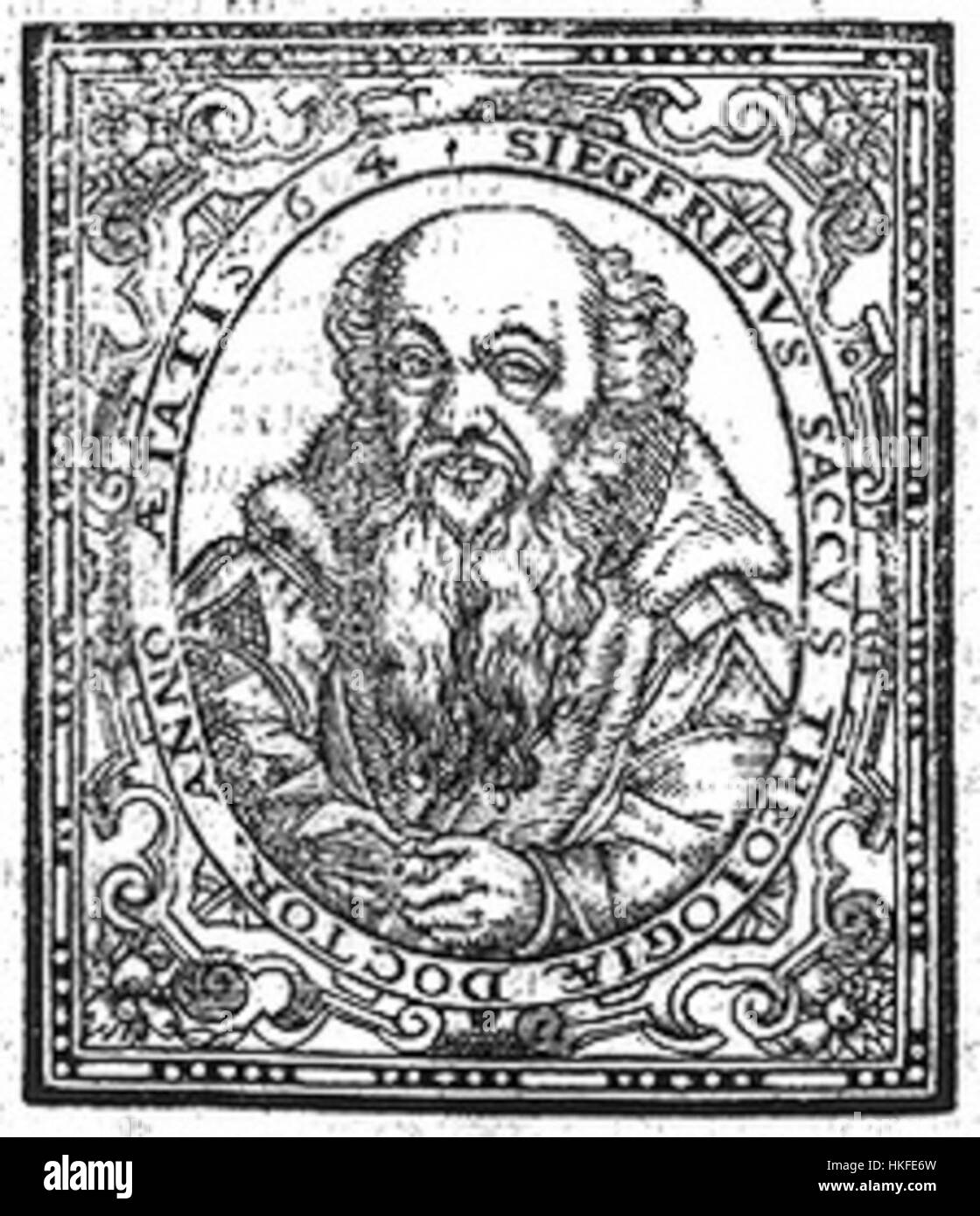 This portrait of Siegfried Saccus, a Doctor of Theology in 1564 ...