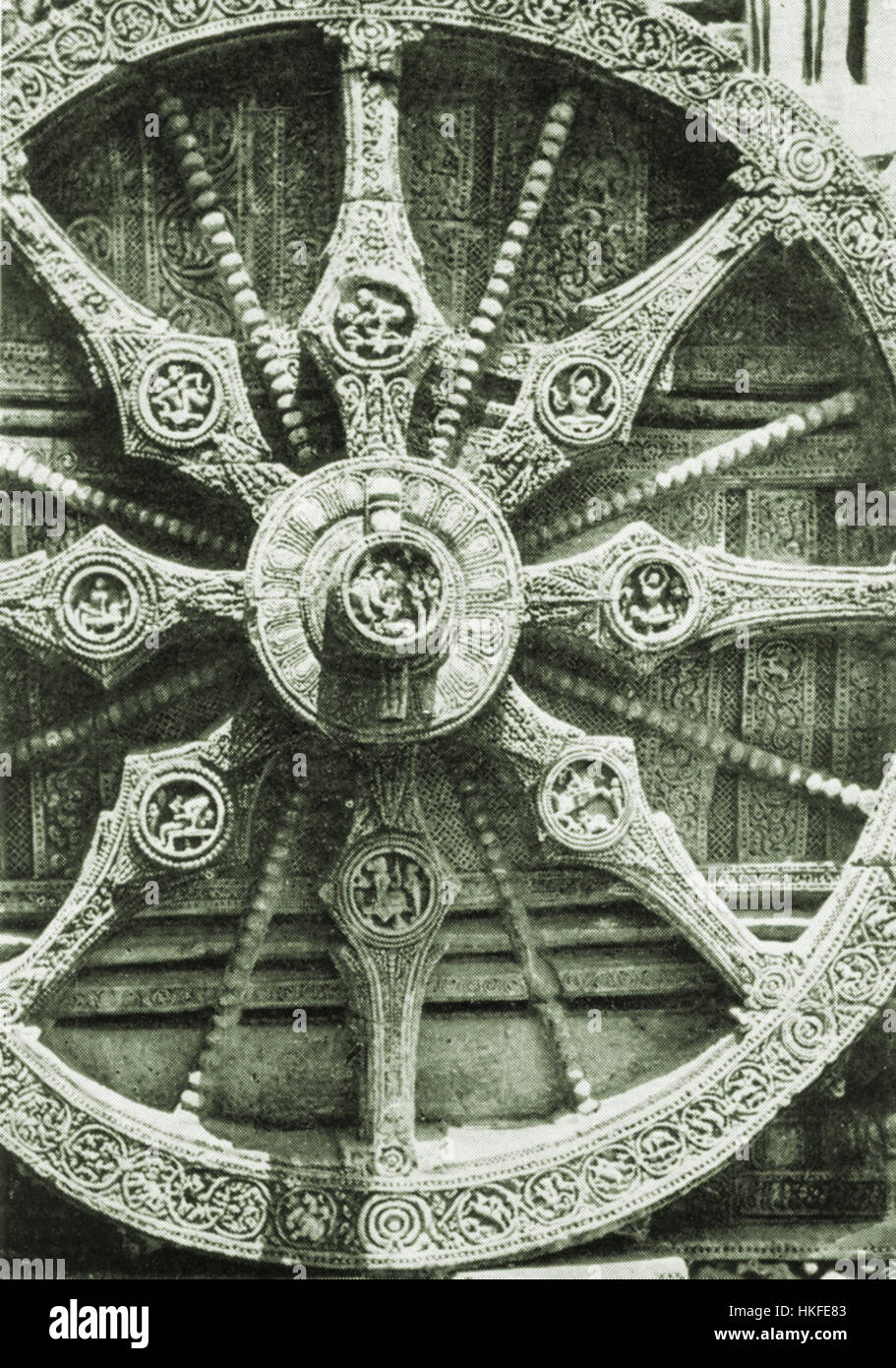 The Stone Wheel Juggernaut, part of the Sun Temple at Konarak in India ...