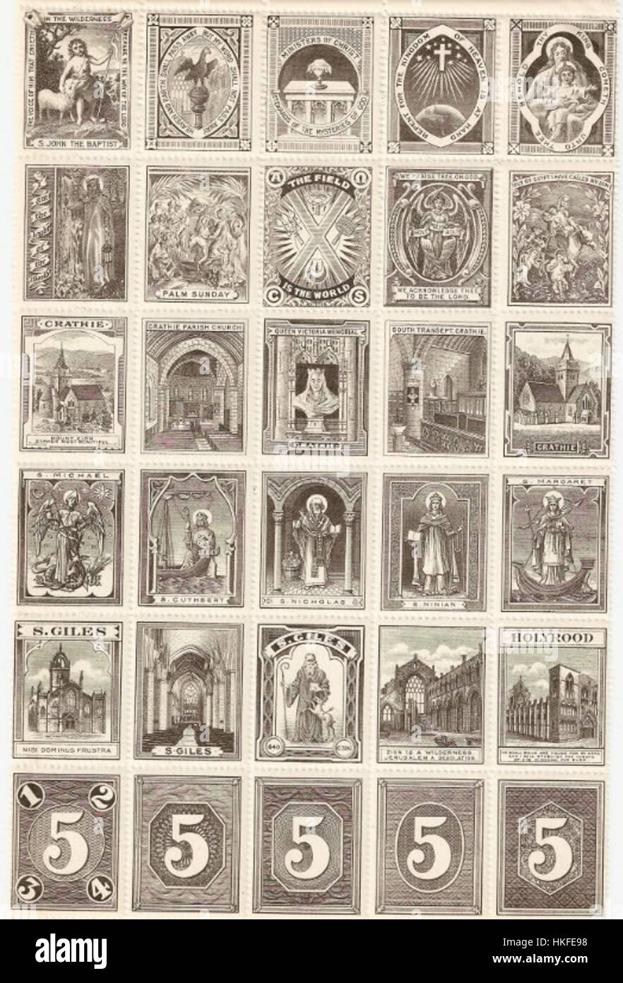 This set of Scottish Church attendance stamps, dating back to the early ...