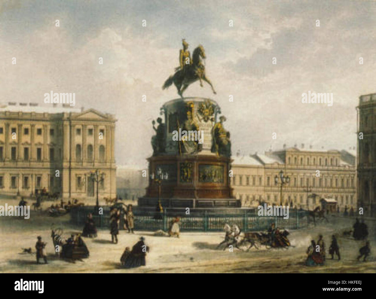St. Isaac's Square in St. Petersburg, Russia, is a historic location ...