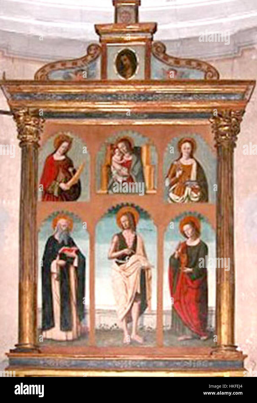 A polyptych painting from the Church of San Giovanni Battista in ...