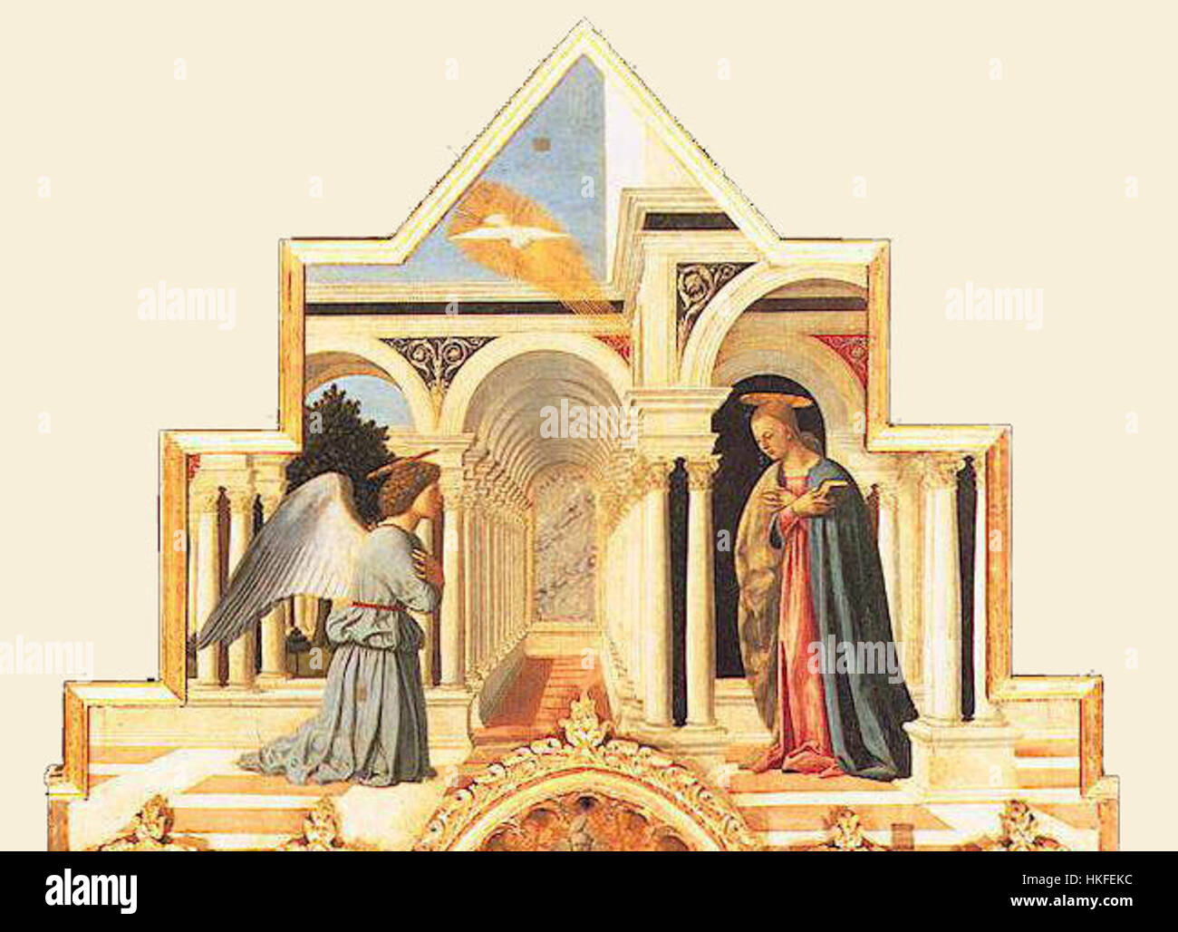 This artwork depicts a detailed scene from the façade of the St ...