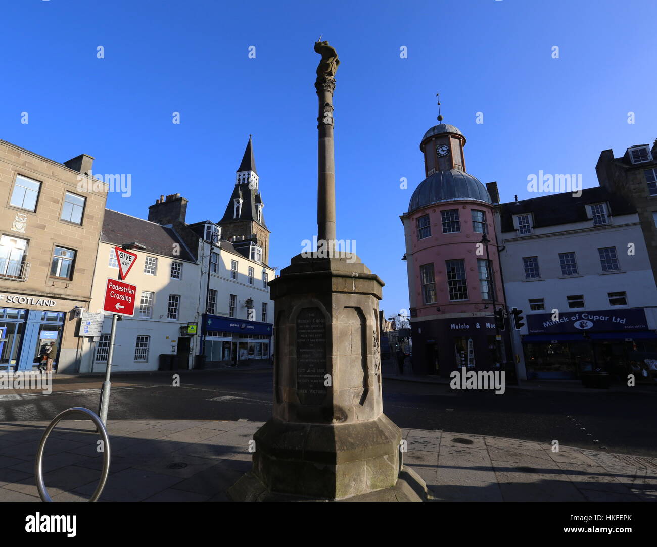 Mercat Cross Crossgate Cupar Scotland January 2017 Stock Photo - Alamy