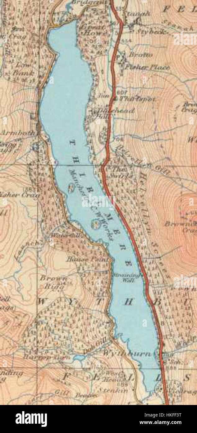 'Thirlmerelakemap' is a detailed geographical map of Thirlmere Lake ...