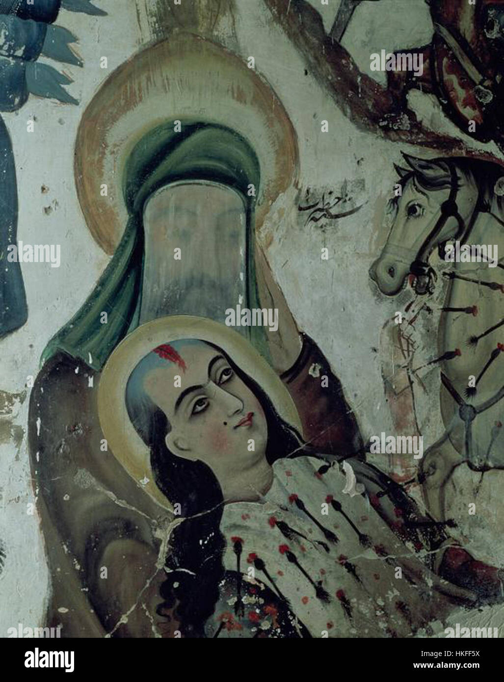 This fresco titled *Tailb Muhammad* is an Islamic work of art ...