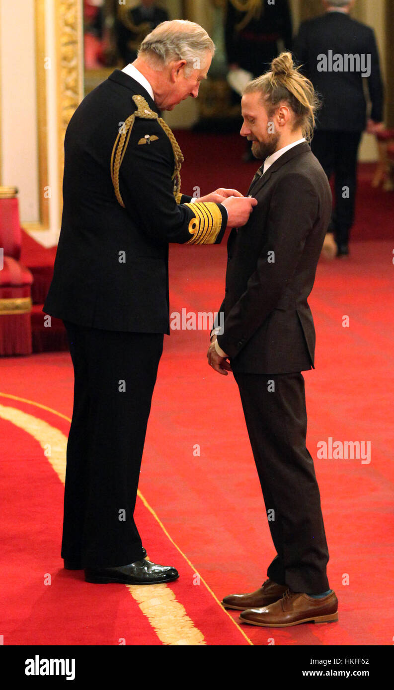 Mr. Felix Barrett from London is made an MBE by the Prince of Wales ...