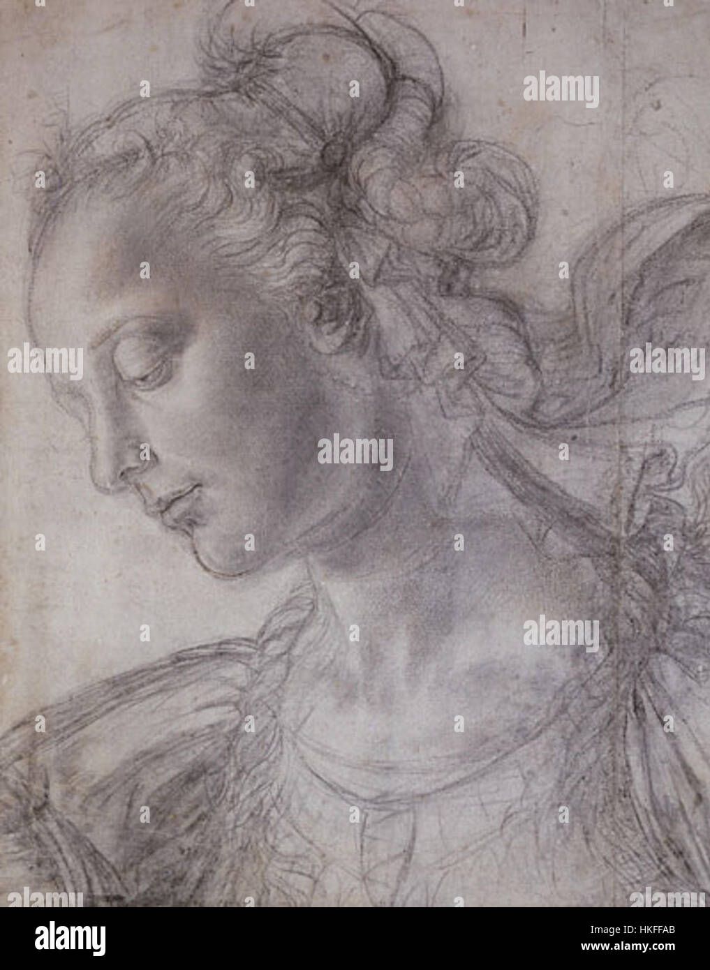 Drawing depicts young woman hi-res stock photography and images - Alamy