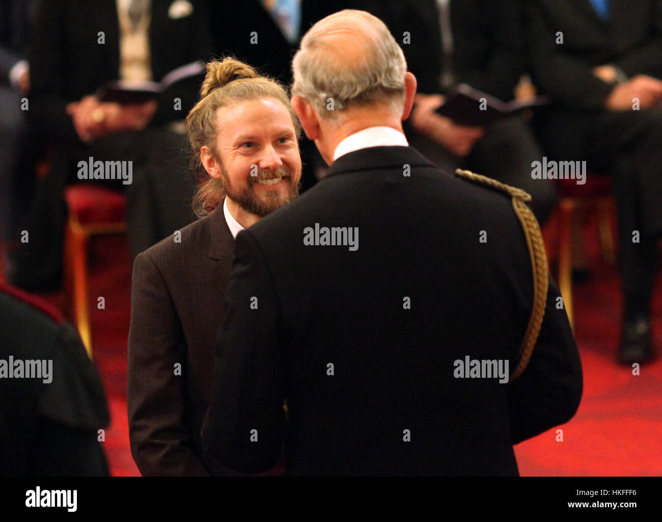 Made mbe by prince wales investiture ceremony buckingham palace hi-res ...