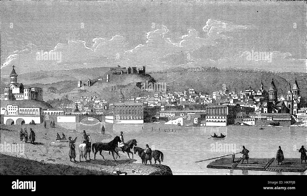 The image of Tiflis (modern-day Tbilisi), created by Sears in 1855 ...