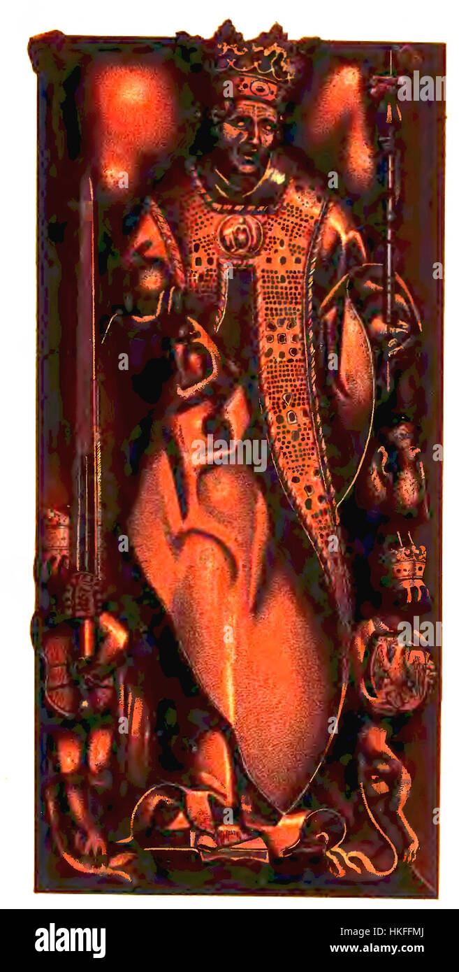 The tomb effigy of Casimir IV Jagiellon, located in Poland ...